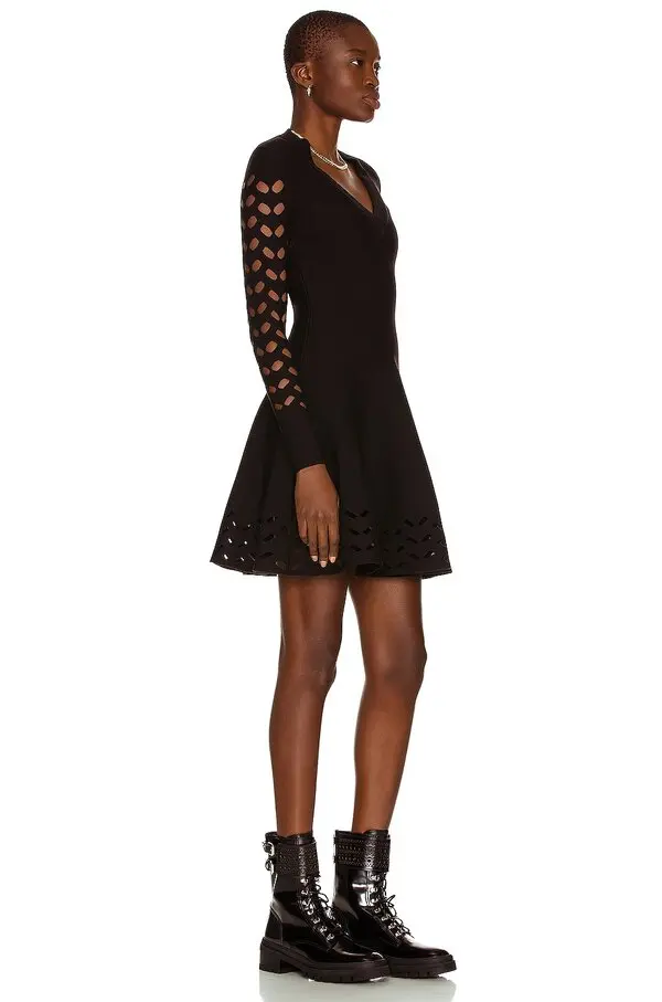 Alaïa Long Sleeve Mini Dress