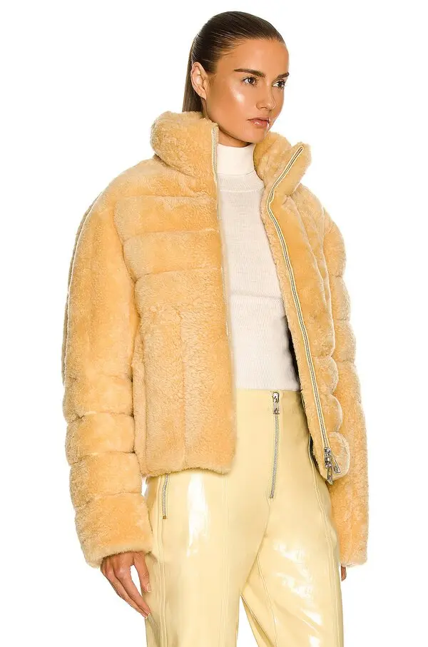 Bottega Veneta Short Teddy Shearling Jacket
