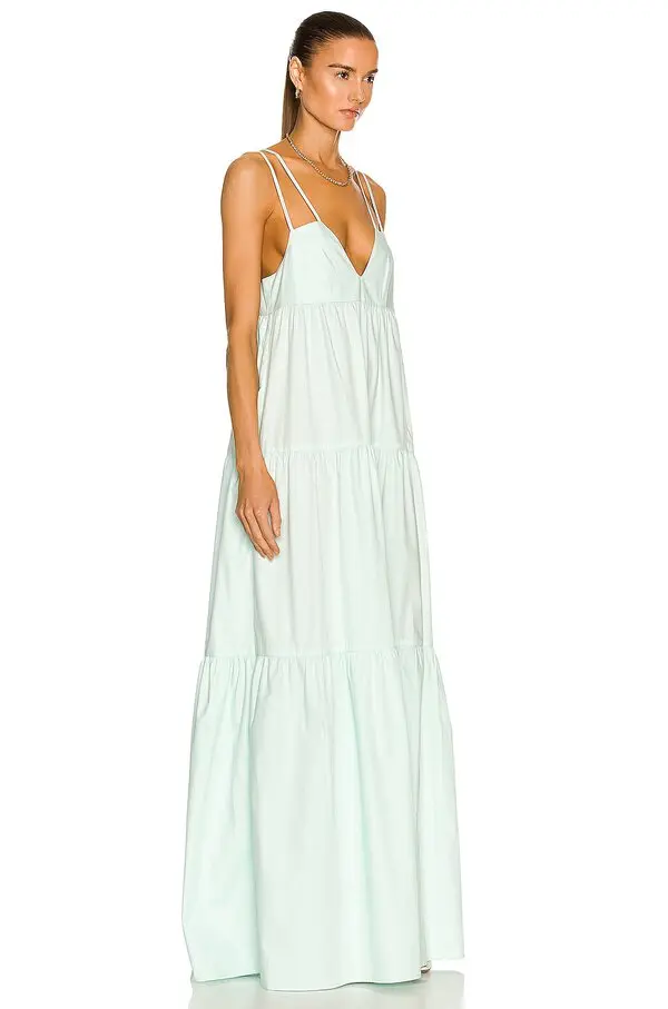 Matthew Bruch Cross Strap Maxi Dress In Seafoam - 71% Off | Editorialist