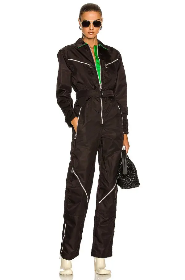 Bottega Veneta Nylon Long Jumpsuit