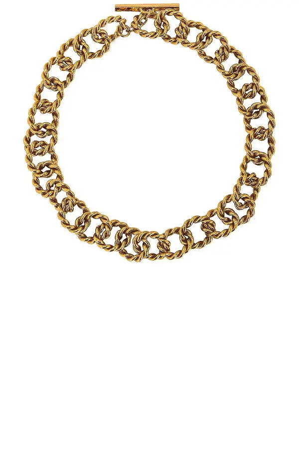 Saint Laurent Twist Ring Choker - Or Laiton