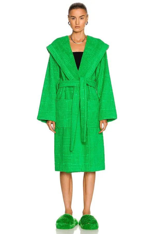 Bottega Veneta Bathrobe In Green - Grass