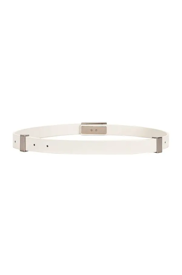 Bottega Veneta Triangle Lock Belt - White & Silver