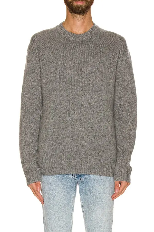 FRAME Crew Neck Cashmere Sweater - Gris
