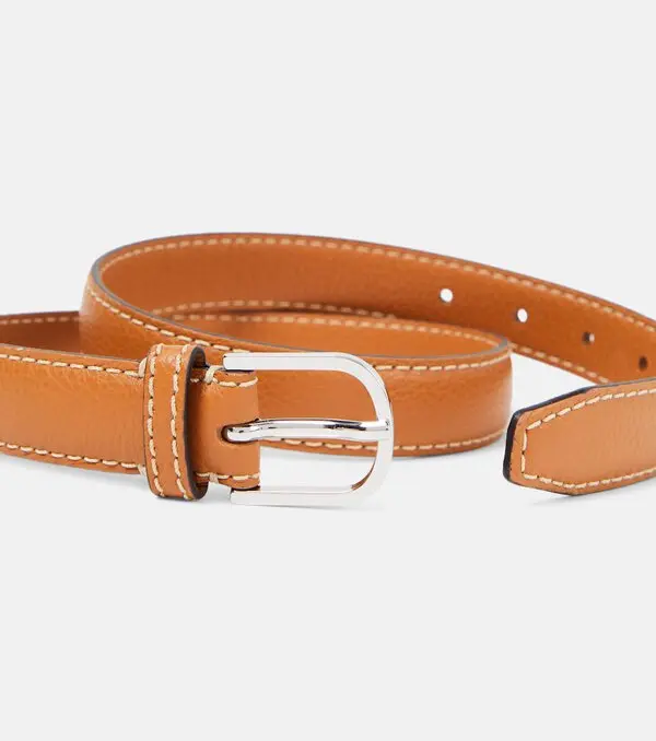 TOTEME Leather Belt - Beige