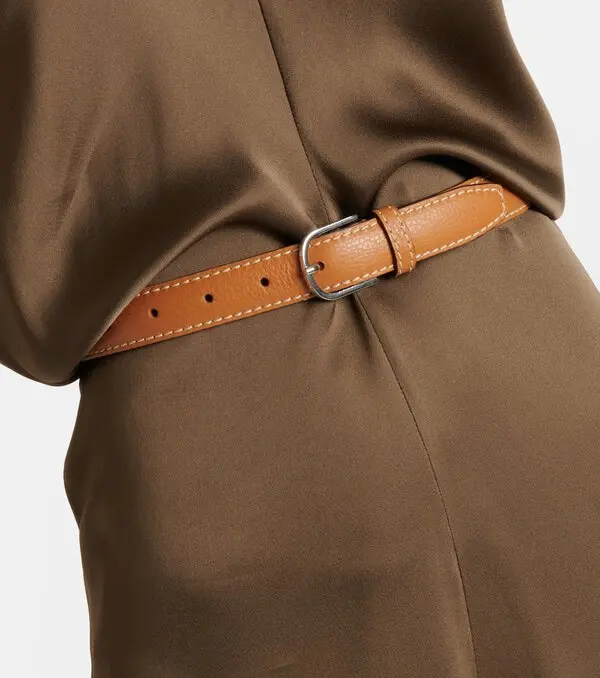 TOTEME Leather Belt - Beige