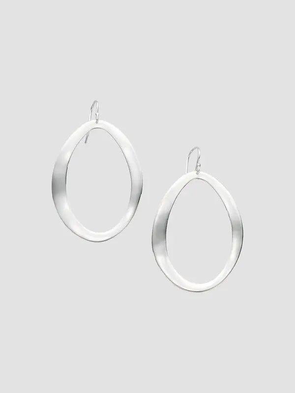 Ippolita Classico Sterling Wavy Oval Drop Earrings