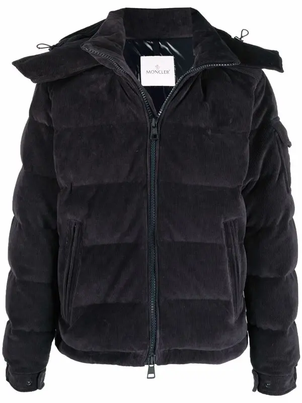 Moncler Maya Corduroy Padded Jacket - Blue | Editorialist