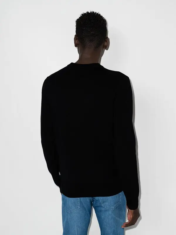 BOSS Intarsia Knit-logo Jumper