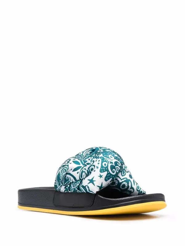 La DoubleJ Treccia Slide Sandals - Blue