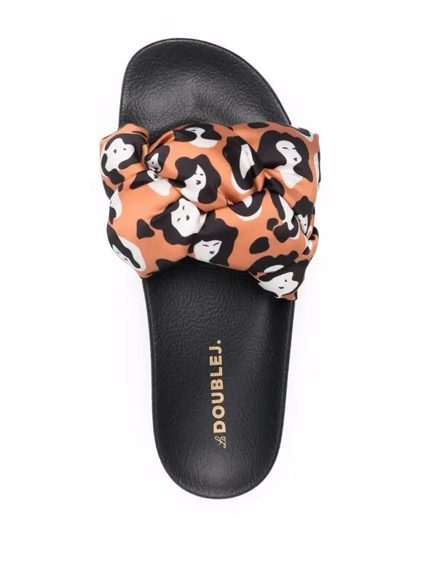 La DoubleJ Treccia Slide Sandals - Brown