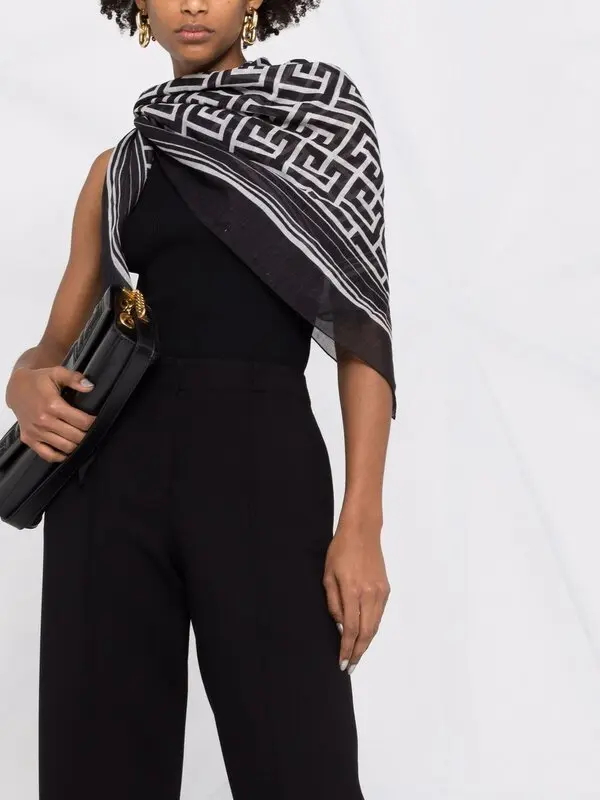 FERRAGAMO High-waisted Wool Blend Trousers - Black