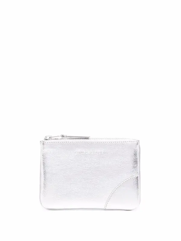 Comme Des Garçons Extra-small Metallic Coin Pouch - Silver