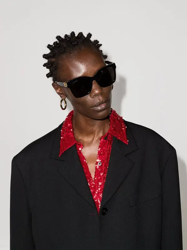 Balenciaga Dynasty Square-frame Sunglasses - Black