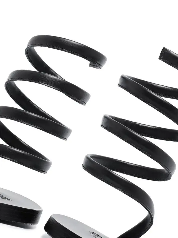 ANCIENT GREEK SANDALS Ofis Ankle-wrap Sandals - Black