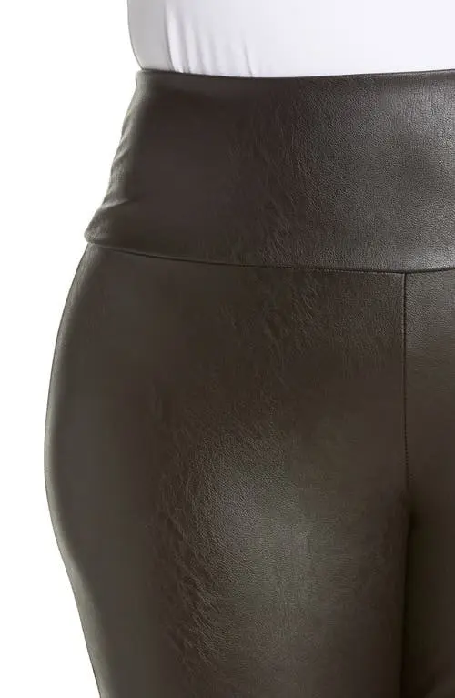Naked Wardrobe Faux Leather High Waist Leggings