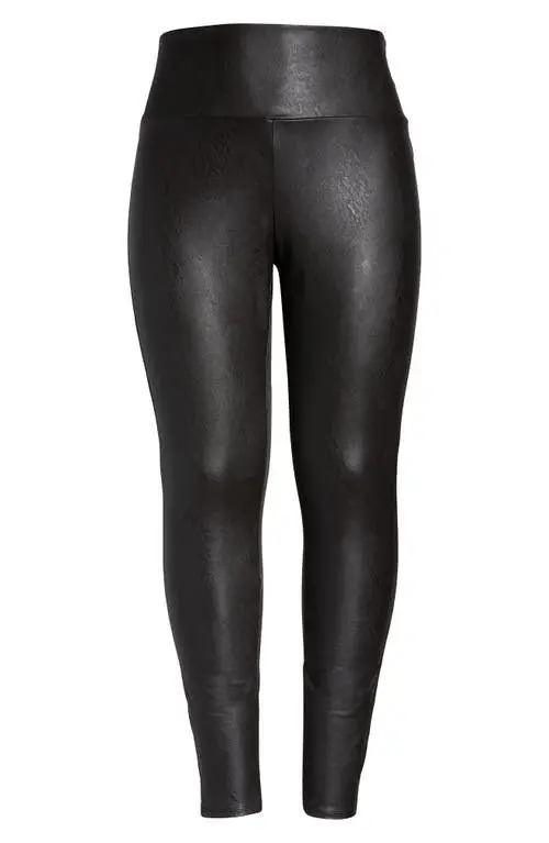 Naked Wardrobe Faux Leather High Waist Leggings