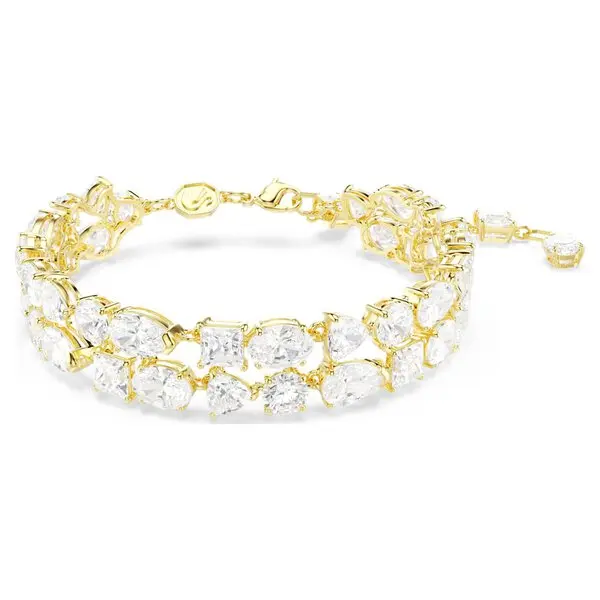 SWAROVSKI Mesmera Double Row Bracelet With Mixed Cut Zirconia - White