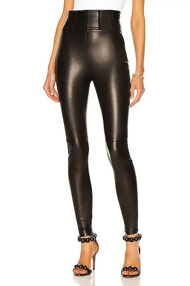 Alaïa High Waisted Second Skin Pant In Black