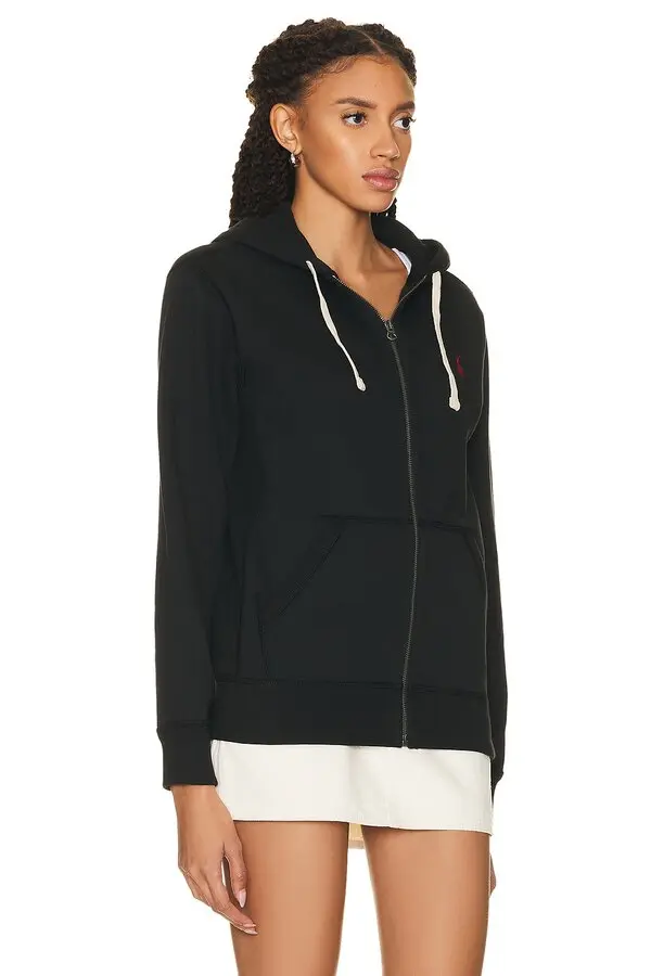 Ralph Lauren Fleece Full Zip Hoodie - Black