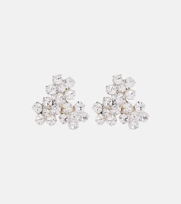 JENNIFER BEHR Violet Crystal Earrings - Silver