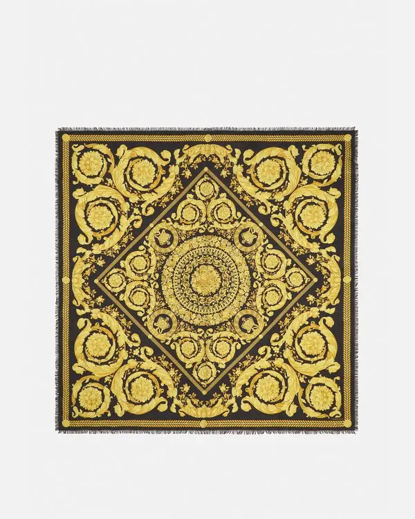 Versace Printed Cashmere-blend Fringed Shawl 140 Cm - Print