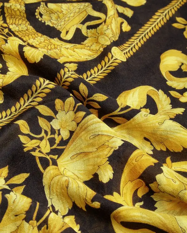 Versace Printed Cashmere-blend Fringed Shawl 140 Cm
