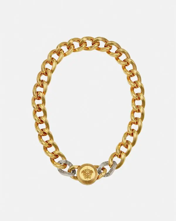 Versace Medusa Medallion Chunky Chain Necklace - Gold