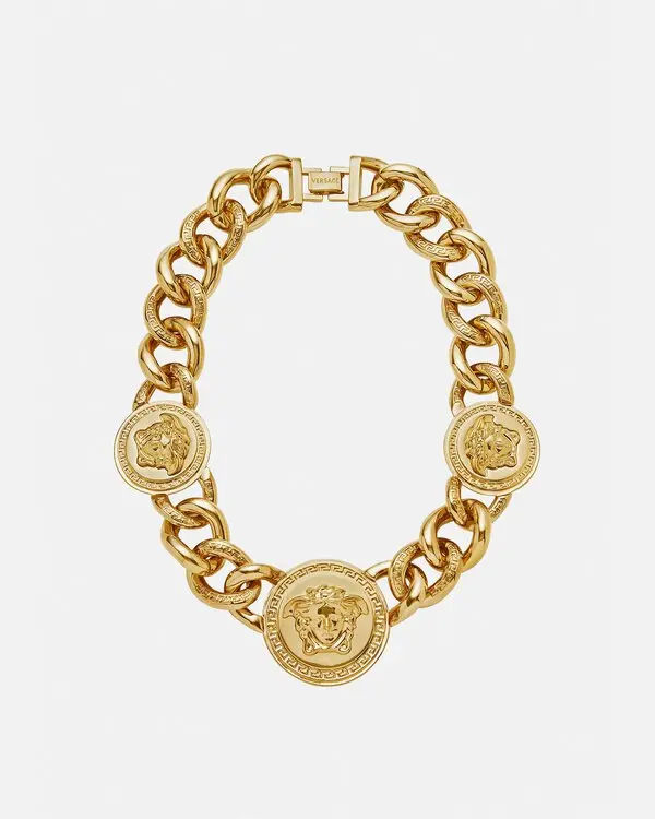 Versace Medusa Medallion Chunky Chain Necklace - Gold