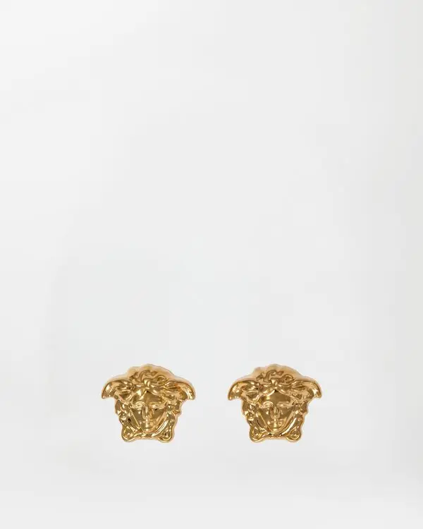 Versace Medusa Stud Earrings - Light Gold
