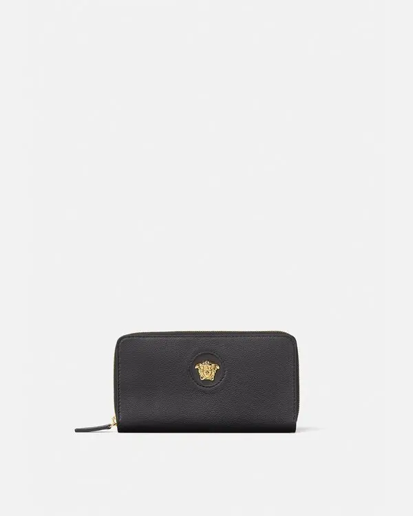 Versace La Medusa Leather Wallet - Black