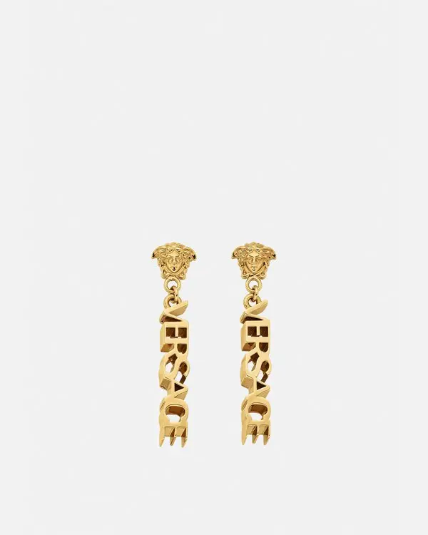 Versace La Medusa Logo Drop Earrings