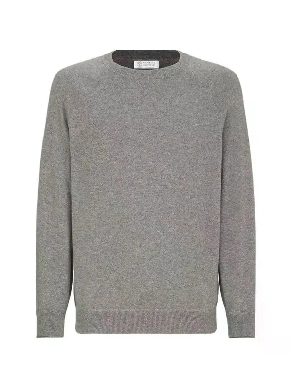 Brunello Cucinelli Crew-neck Cashmere Sweater - Grey