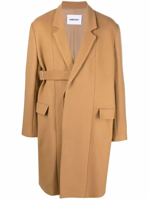 AMBUSH Virgin Wool-blend Belted Coat