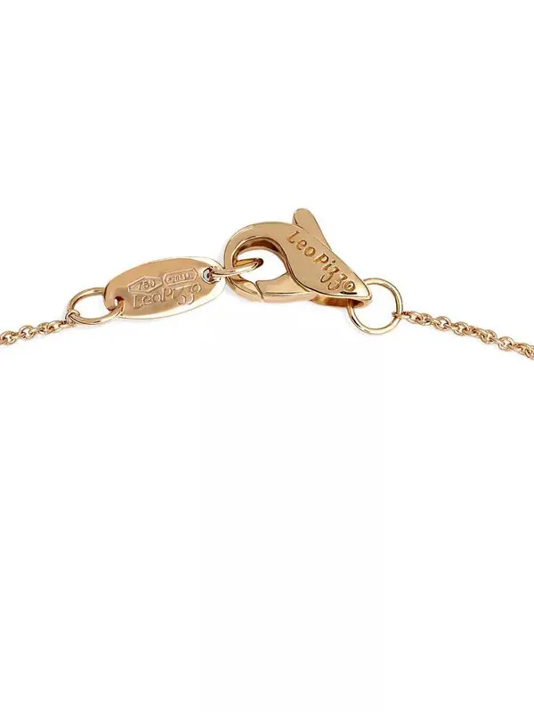 LEO PIZZO 18k Rose Gold Diamond Flora Necklace - Pink
