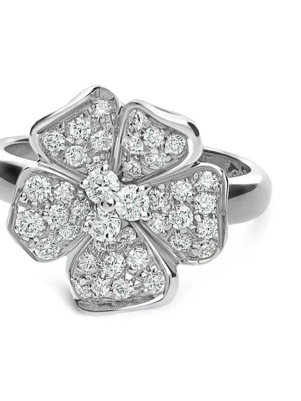 LEO PIZZO 18kt White Gold Diamond Flora Ring