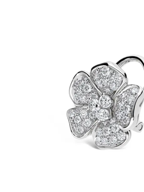 LEO PIZZO 18kt White Gold Flora Diamond Earrings - Silver