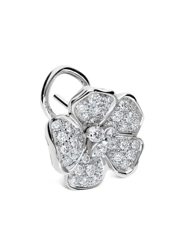 LEO PIZZO 18kt White Gold Flora Diamond Earrings - Silver