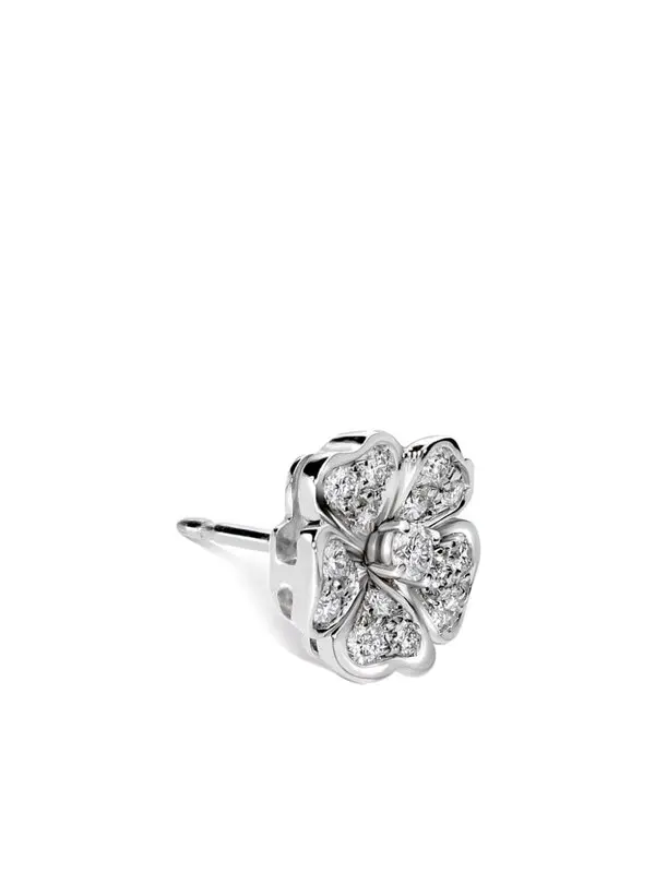 LEO PIZZO 18kt White Gold Diamond Flora Earrings