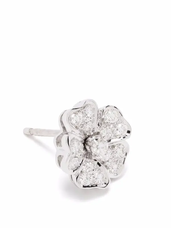 LEO PIZZO 18kt White Gold Diamond Flora Earrings