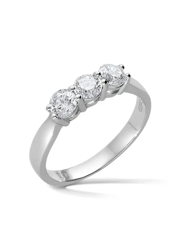 LEO PIZZO 18kt White Gold Trilogy Diamond Ring