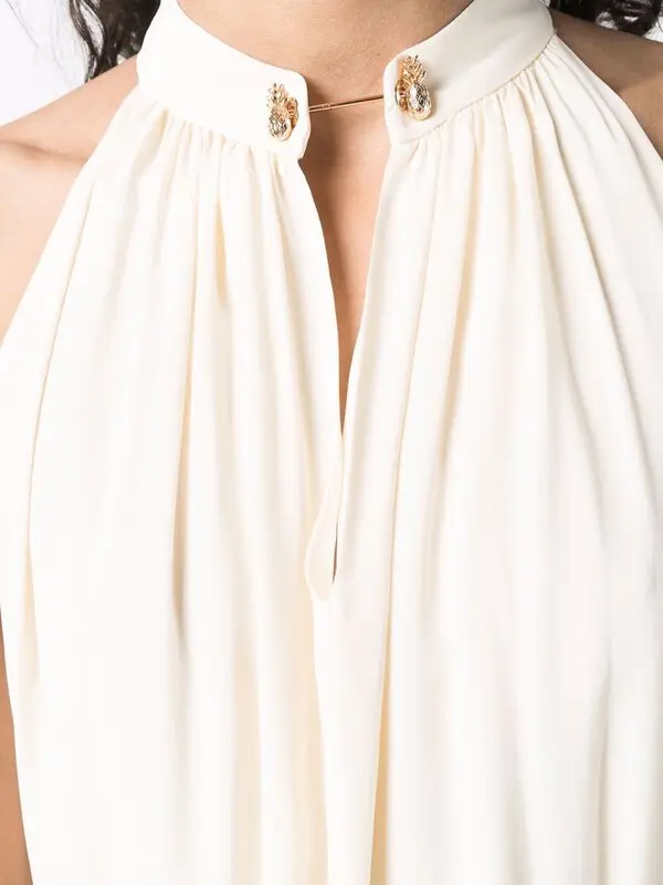 chinese dress ladies Zimmermann Devi Halter Silk Maxi Dress