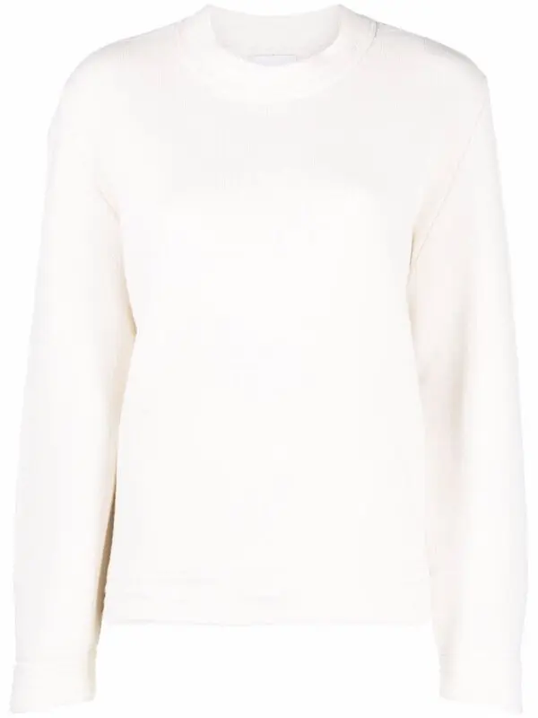 BARRIE Stitch-detail Jumper - White