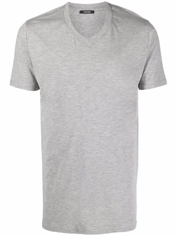 TOM FORD V-neck Cotton-blend T-shirt - Green