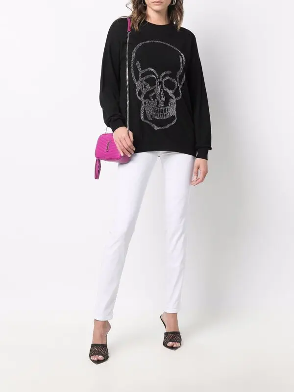 Philipp Plein Super High-waist Skinny Jeans - White
