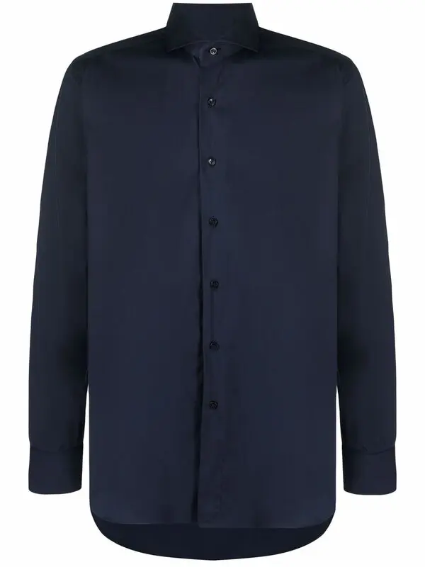 XACUS Curved-hem Buttoned-up Shirt