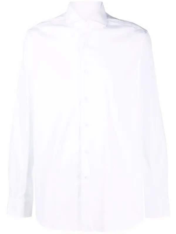 XACUS Curved-hem Buttoned-up Shirt