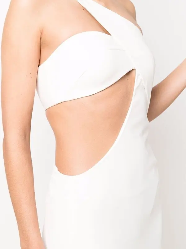 Monot Asymmetric Cut-Out Gown In White - 45% Off | Editorialist