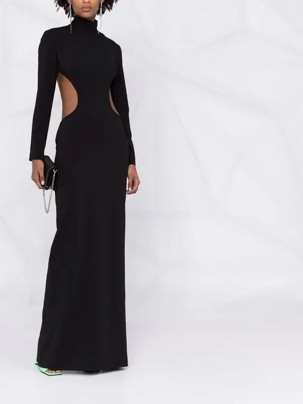 MONOT Open-back High-neck Gown