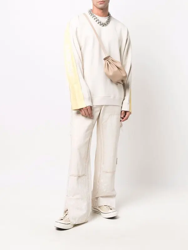 AMBUSH Logo-print Sleeve Sweatshirt - Neutrals